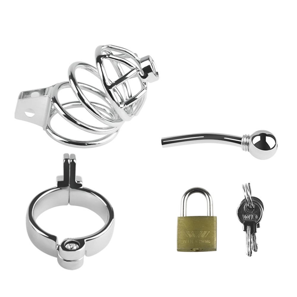 ENBUN公式/GAY TOYS 貞操帯 ステンレス尿道責め